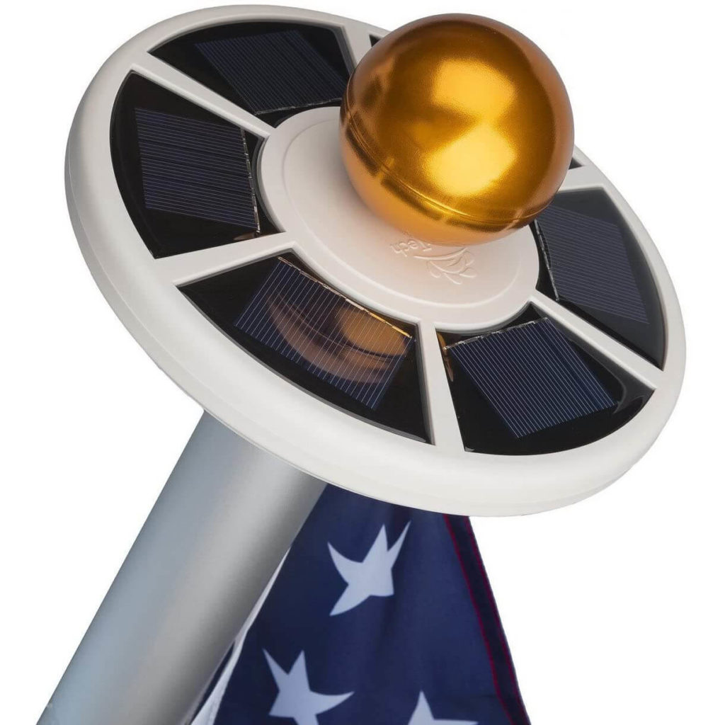 Best Solar Flagpole Lights for 2024 - Respectful and Bright ...