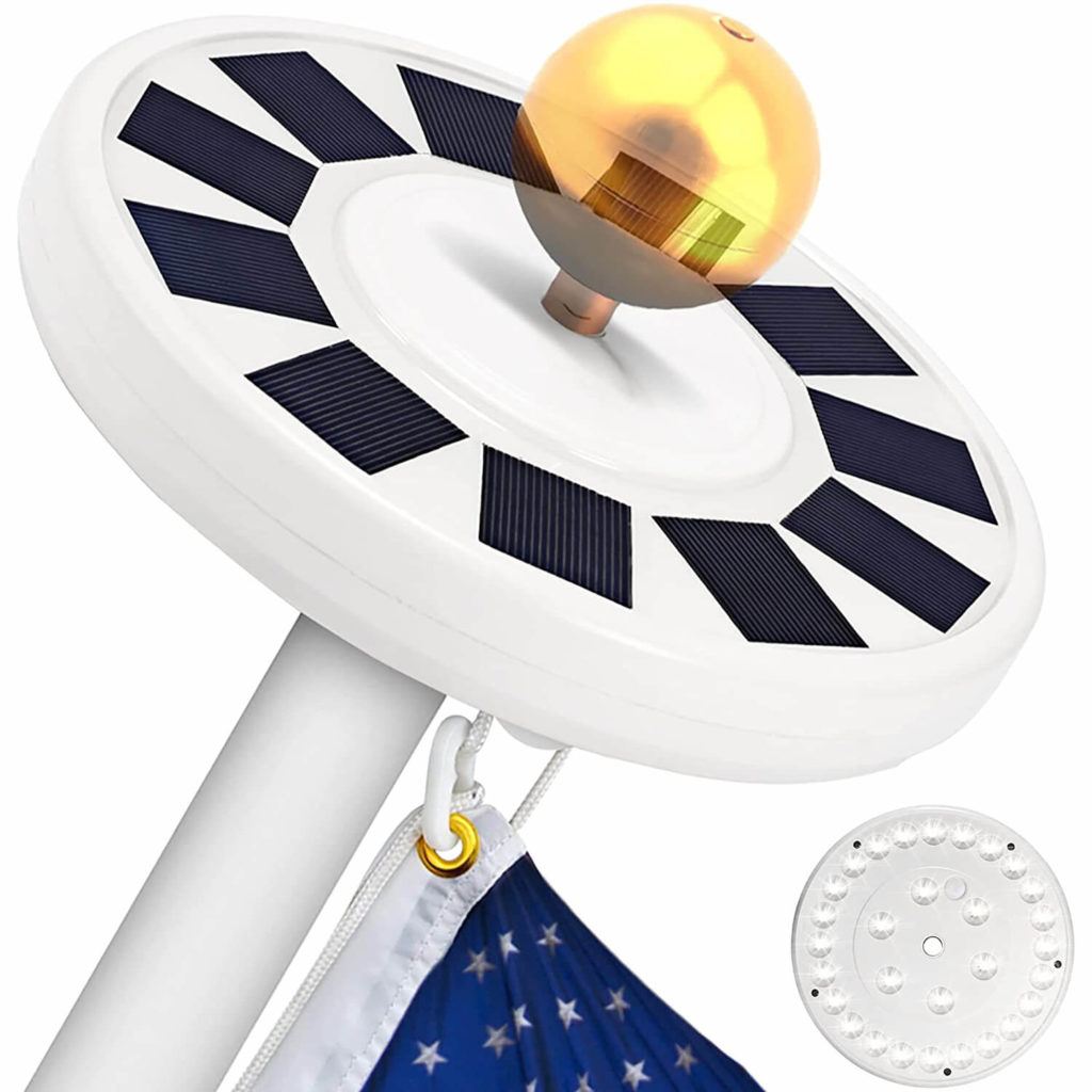 Best Solar Flagpole Lights for 2024 - Respectful and Bright ...